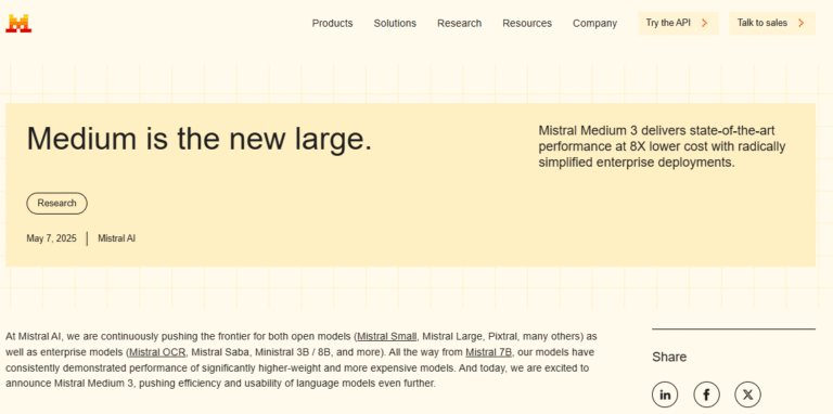 Mistral Medium 3